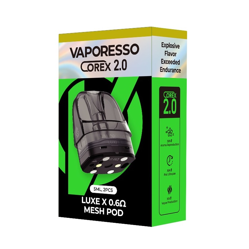 Vaporesso Luxe X Mesh Pods 2pk, luxe x kit, luxe x pro kit, luxe x2 kit, luxe x pods, luxe x ...